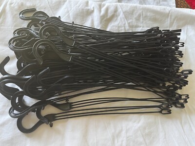Plastic Pot Hangers or Hanging Basket Hanger - 50 pcs Black 3 Prong ...