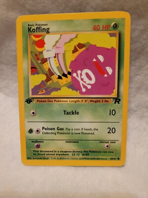 Pokémon TCG Koffing Team Rocket 58/82 Regular 1st Edition Common NM/LP ...