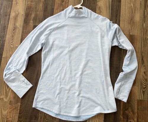 CORE 10 WORKOUT Top Size Large Blue Heather Thumb Hole | eBay