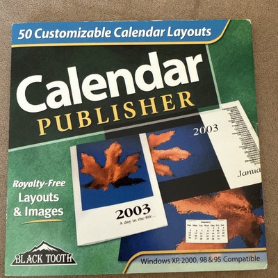 Calendar Publisher CDROM Computer Software- Custom Create Layouts-NEW ...