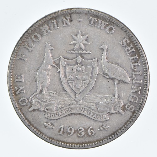 SILVER - WORLD Coin - 1936 Australia 1 Florin - World Silver Coin *107 ...