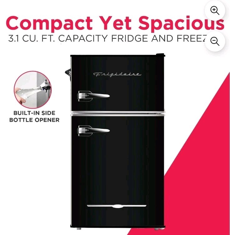 Frigidaire 3.2-Cu ft. 2-Door Retro Compact Bar Fridge, EFR840 ,Black | eBay