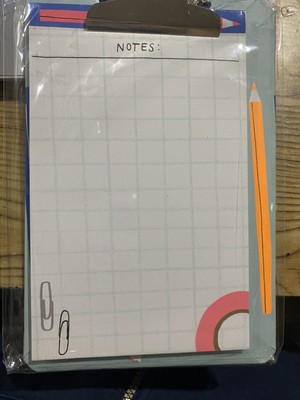 Pencil Sketch Mini Clipboard, 6 X 9 Clipboard with Coordinating Notepad ...