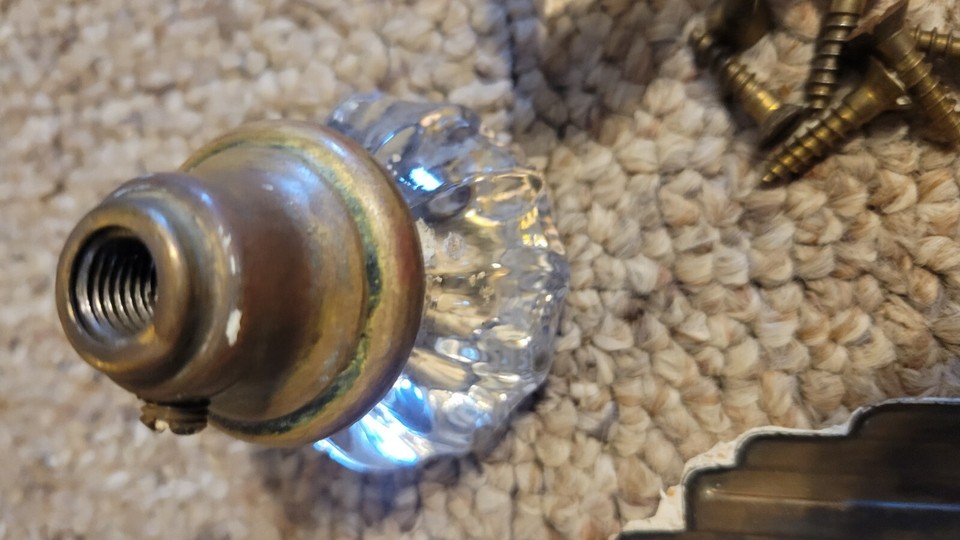 Antique Crystal Glass Interior Door Knobs Mortise Lock Kalman | eBay