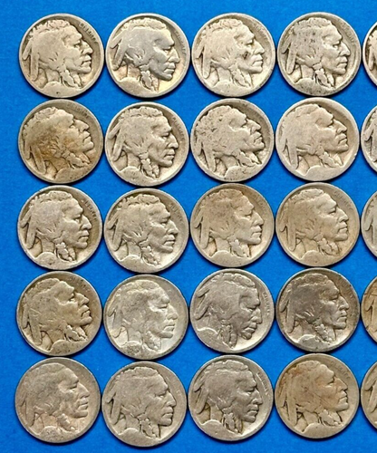 Estate Sale ~ Buffalo Nickels Lot of 40 DATELESS Coins ~ Buffalo ...