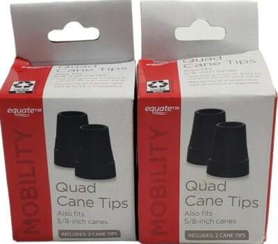 Equate Quad Cane Tips Fits 5/8" Diameter Natural Rubber, 2 Pair New | eBay