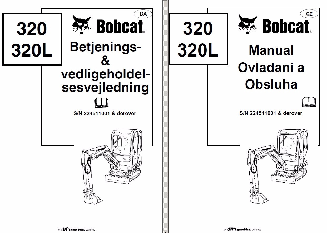 BOBCAT 320 - 320L Excavator ( X320-X320L ) Service ,Operator's & Parts ...