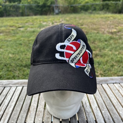 ESPN Sportscenter Hat Cap Adjustable Black | eBay