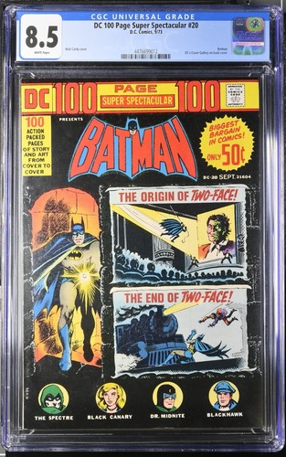 DC 100 Page Super Spectacular #20 CGC 8.5 (1973) Two-Face Story DC ...