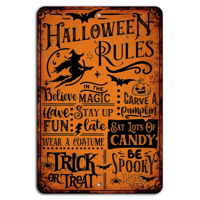 Halloween Rules: Believe in Magic, Have Fun, Trick or Treat Vintage ...