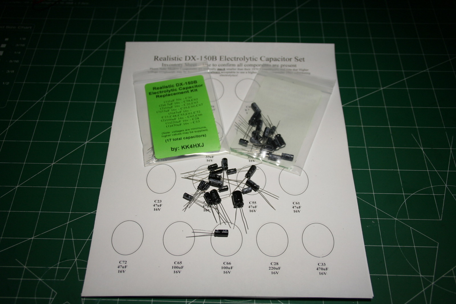 Realistic DX-150B Electrolytic Capacitor rE-Cap Kit - Premium+5 ...