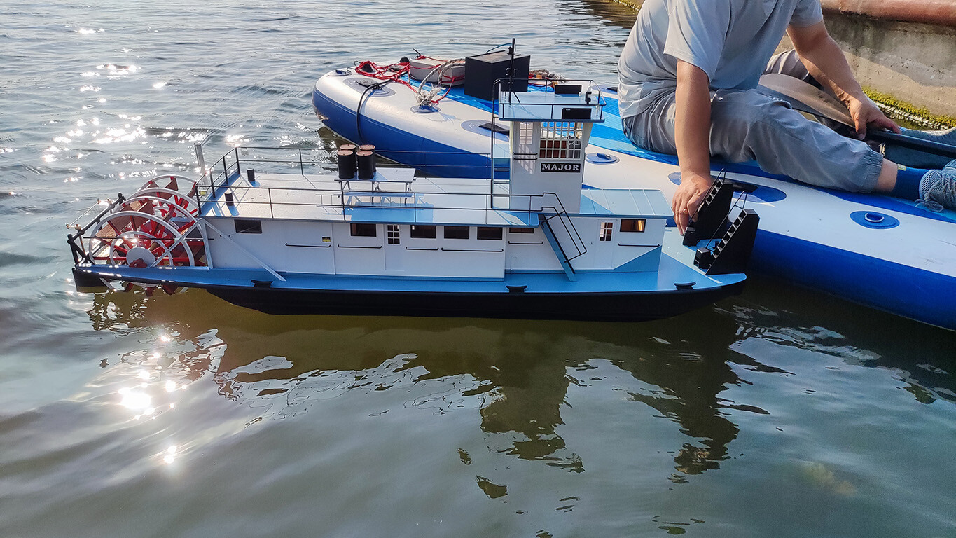 Sternwheeler Major 1:18 1400mm 55" Wooden Model RC Model Ship Kit | eBay