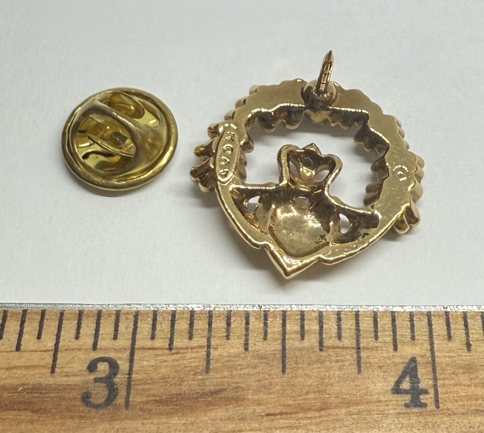Irish Claddagh Shamrock St Patricks Day Lapel Pin (P142) | eBay