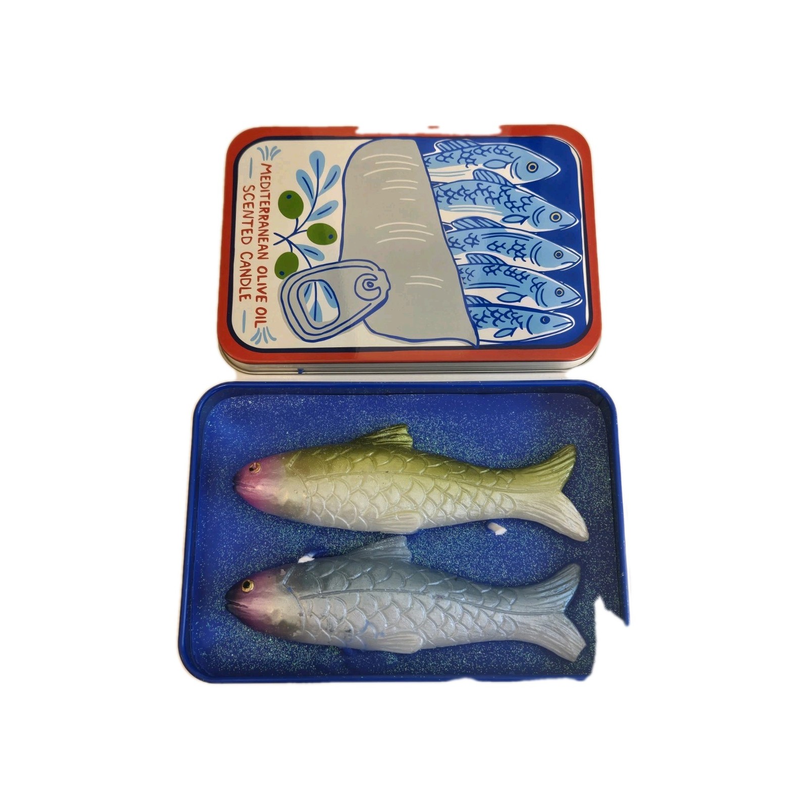 NEW Sardine Tin Scented Two Wick 8 oz Candle In Tin Holder W/ Fish ...