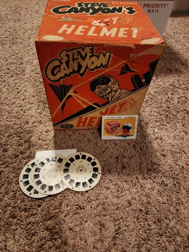 Vintage Steve Canyon Lot: Helmet w/box, Books, Viewmaster, And Comic | eBay