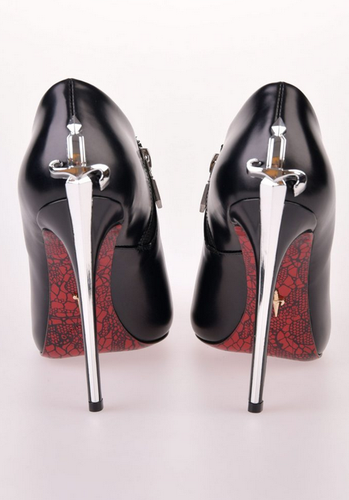 Cesare Paciotti EU38 UK5 US8 dagger heels, original leather ankle shoes ...