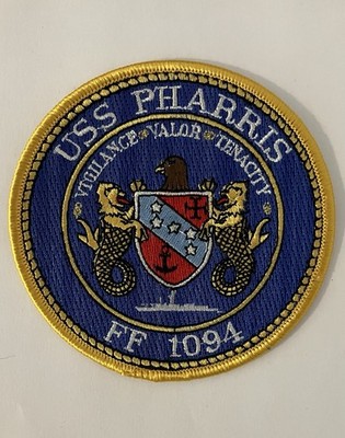 USS Pharris FF 1094 Frigate Patch Vintage New Old Stock USN United ...