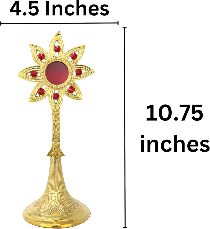 Large Brass Sun Monstrance Catholic Reliquary Church Eucharist Altar ...