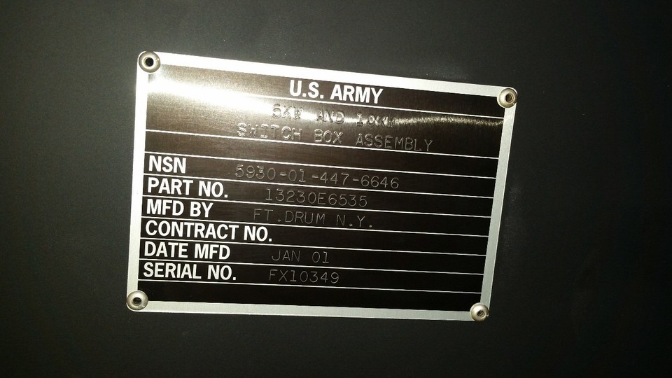 NEW MILITARY DIESEL GENERATOR CONTROL PANEL SWITCH BOX 10 5KW MEP803 ...