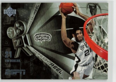 TIM DUNCAN 2005-06 Upper Deck ESPN Highlight Reel Insert #HR18 San ...