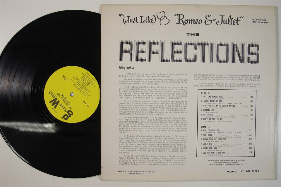 REFLECTIONS (Just Like) Romeo & Juliet GOLDEN WORLD LP VG++/VG+ mono b | eBay