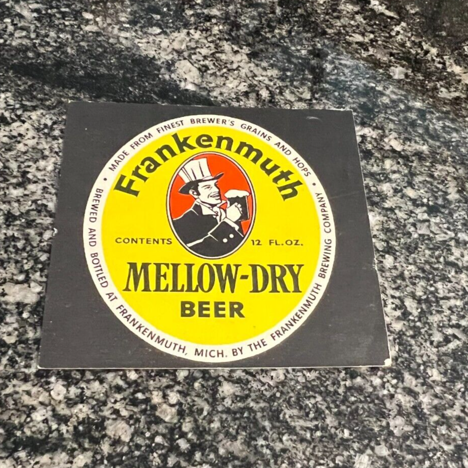 FRANKENMUTH MELLOW DRY BEER 12 OZ BOTTLE LABEL FRANKENMUTH BREWING CO ...