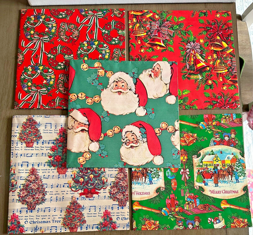 Vintage Christmas Gift Wrap 8 Sheets Wrapping Paper Unused | eBay