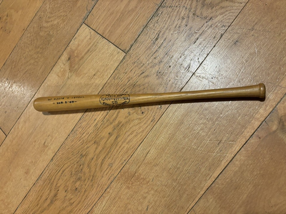 Mini Baseball Bat Mr & Mrs August A Busch Jr Hillerich & Bradsby ...