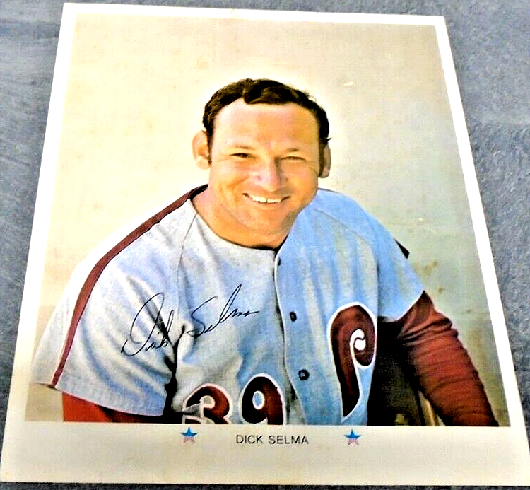 MLB DICK SELMA FACSIMILE AUTOGRAPHED PICTURE PHIL PHILLIES BASEBALL ...