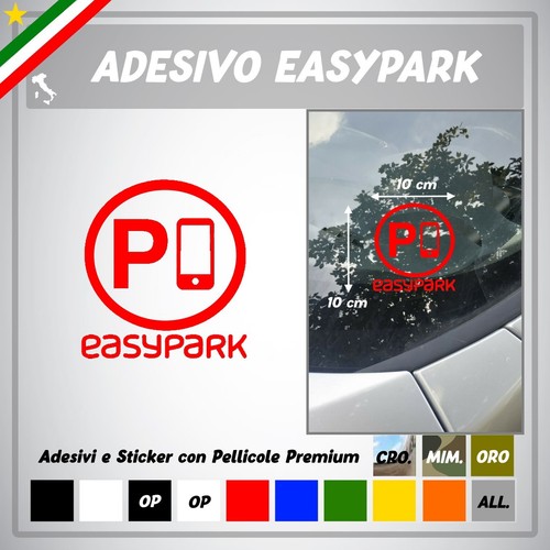 2 pieces stickers Easy Park indoor glass sticker easypark in vinyl 10 x ...