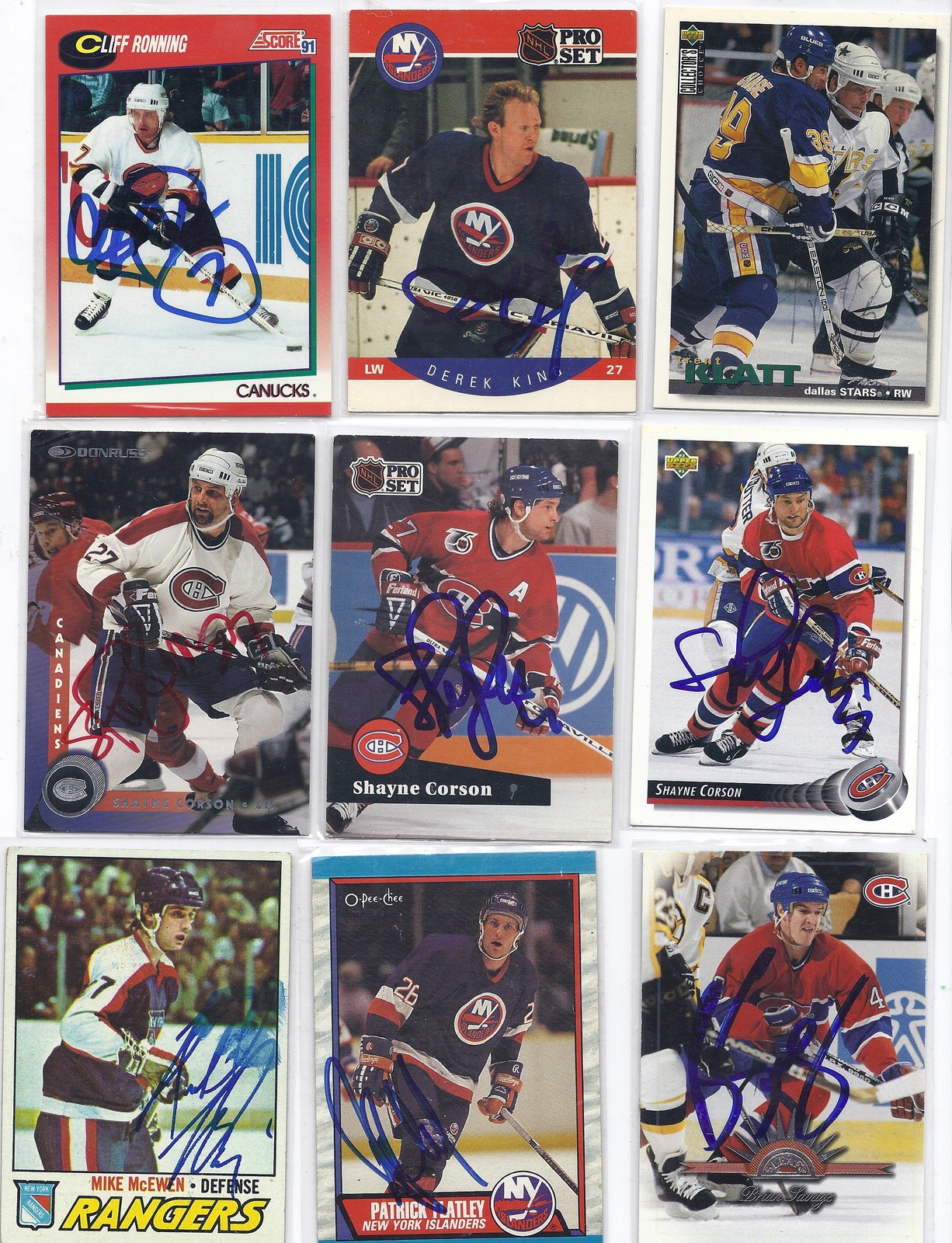1997 Leaf # 68 Shayne Corson Signed Autographed Hockey Card Montreal ...