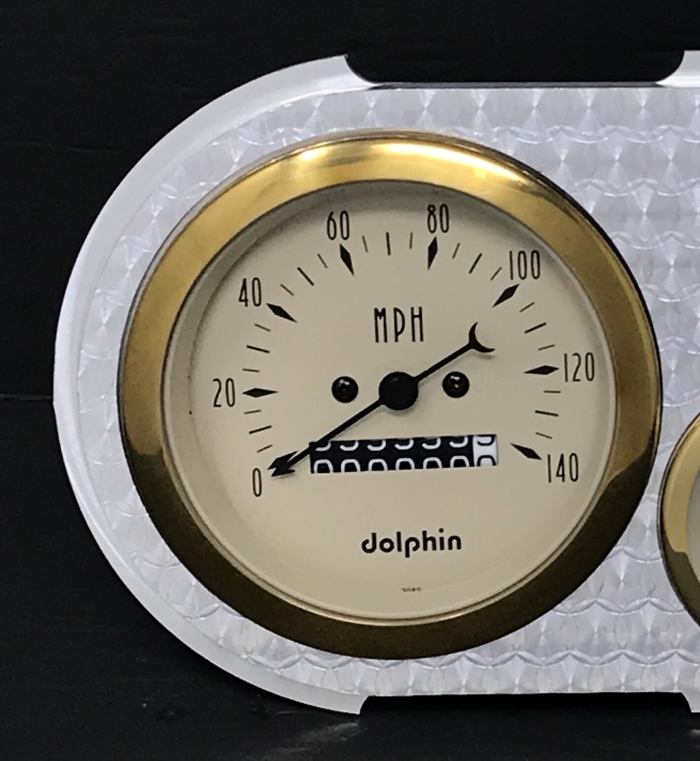 1948 1949 1950 Ford Truck 5 Gauge Dash Panel Insert Engine Turned Gold ...