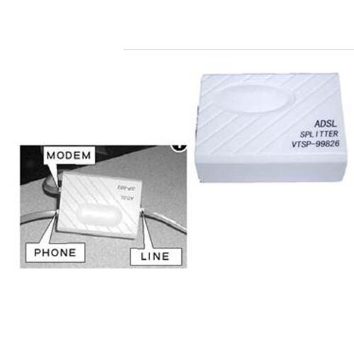 ADSL Broadband Modem Phone Line Splitter Filter RJ11 RJ45 adapter White ...