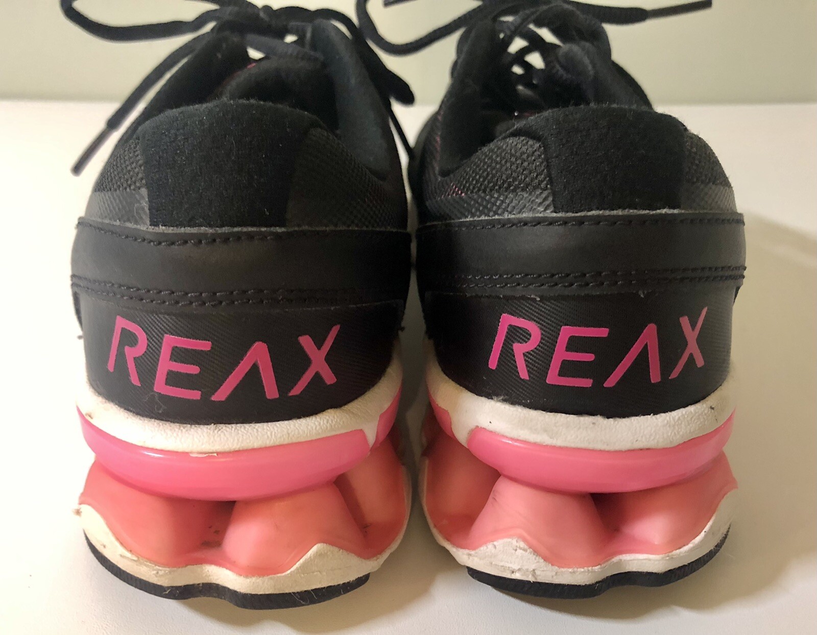 Nike Womens Reax Run 10 744414-002 Black Pink Running Shoes Sneakers ...