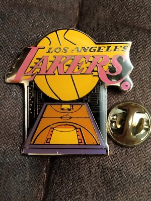 Los Angeles Lakers Purple Basketball Court 1992 Imprinted Products, NBA ...