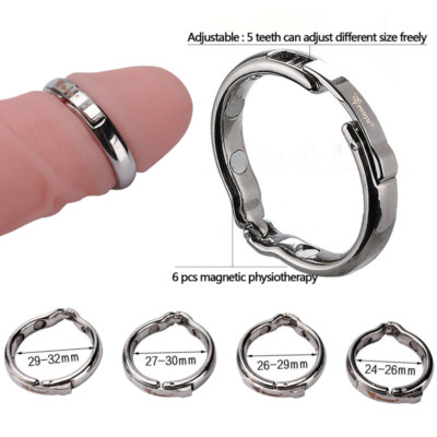 Magnetic Metal Penis/Cocck Ring Adjustable Physiotherapy Circumcision ...