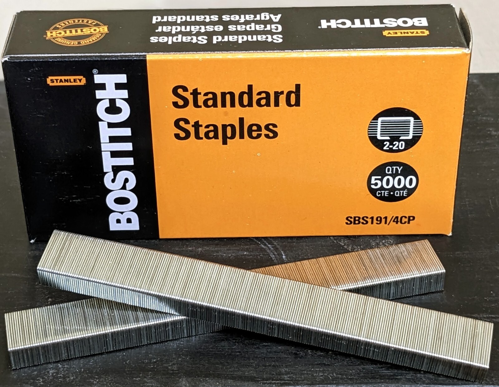 Bostitch SBS191/4CP Standard Office Staple 1/4” Leg (5 Packs of 5M Box ...