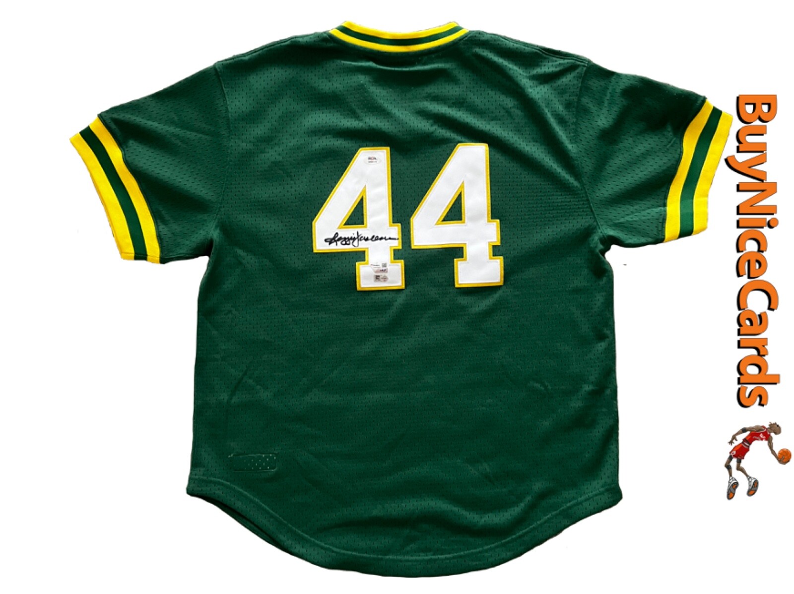 1987 Reggie Jackson Mitchell & Ness Oakland Athletics Authentic Signed ...