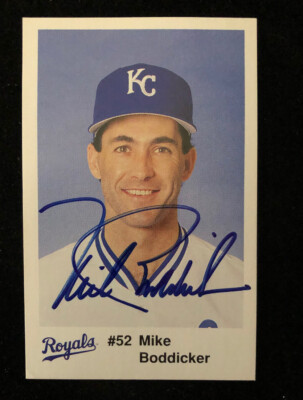 MIKE BODDICKER KC LIFE INSURANCE COMPANY AUTOGRAPHED SIGNED AUTO ...
