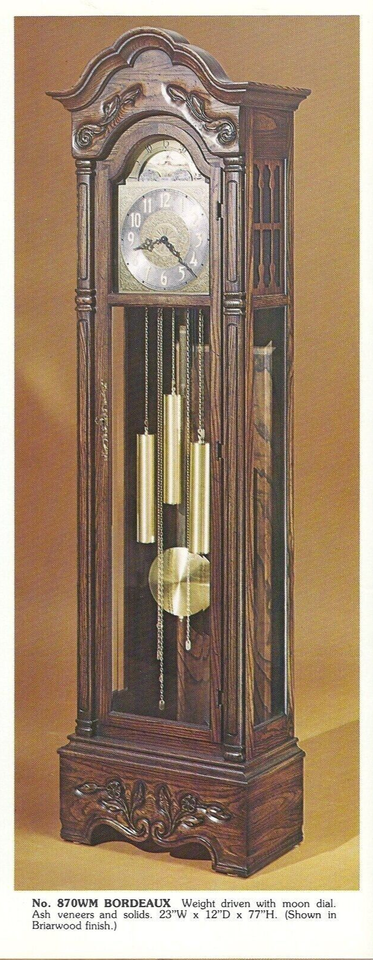 Trend Clocks by Sligh, Bordeaux Vintage 1975 Ashwood Tall Case ...