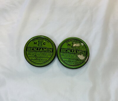 (2) Vintage BENJAMIN AIR RIFLE PELLETS TIN St Louis Mo. 500 .22 ...