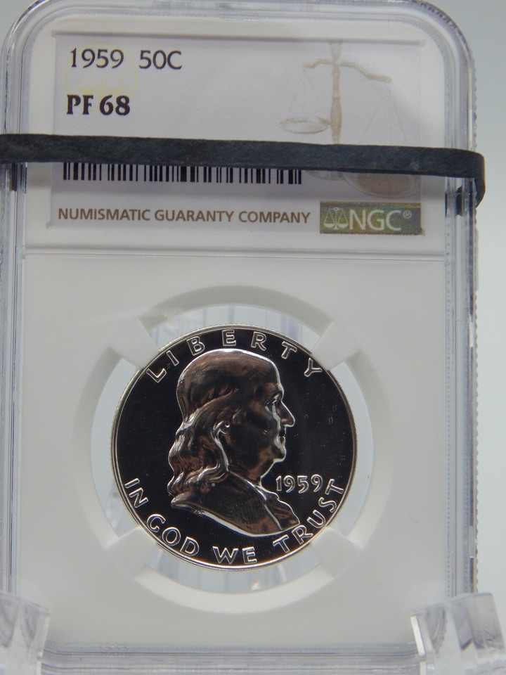 1959 FRANKLIN HALF DOLLAR NGC GRADED PF68 - PROOF (BT187) | eBay