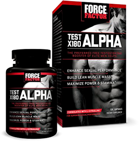 Force Factor Test X180 Alpha Total Testosterone Booster Capsules - 120 ...