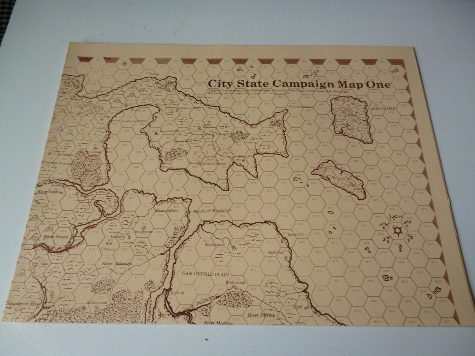 Judges Guild Vintage Map 17x22 City State Campaign Map One Judges ...