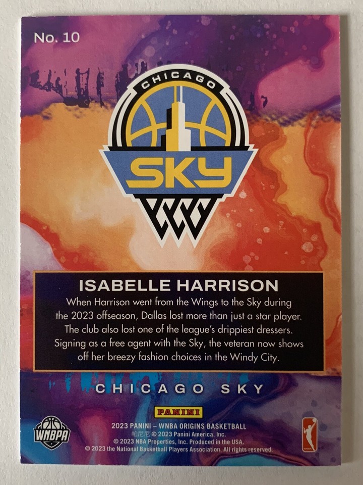 2023 Origins WNBA Isabelle Harrison Drip True Black 1/1!! Chicago Sky ...