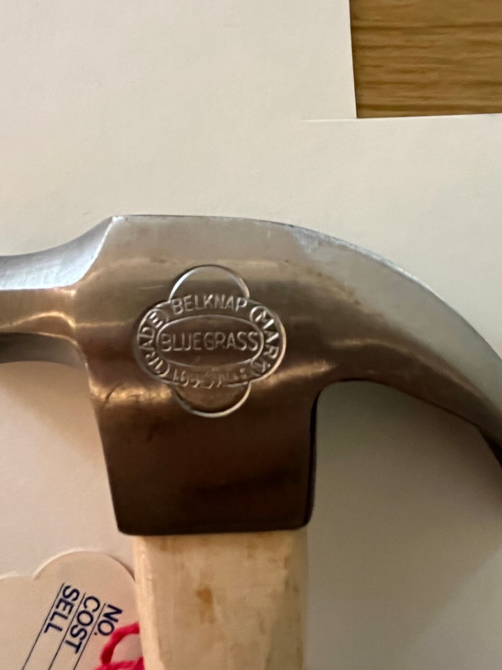 16 oz Belknap Bluegrass hammer with orginal decal and handle NOS | eBay