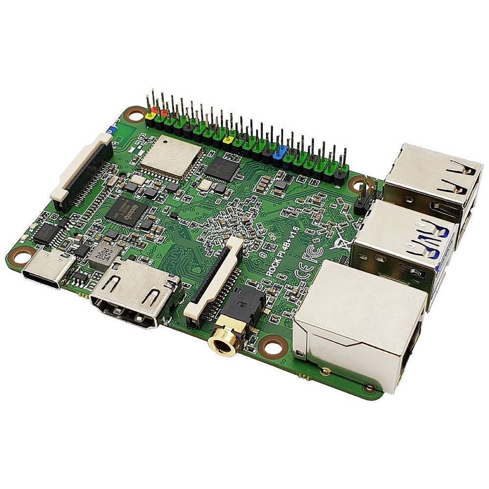 Raspberry Pi Rock Modell 4B 2GB, 16GB eMMC Mainboard (RKPI-4-2GB-16 ...