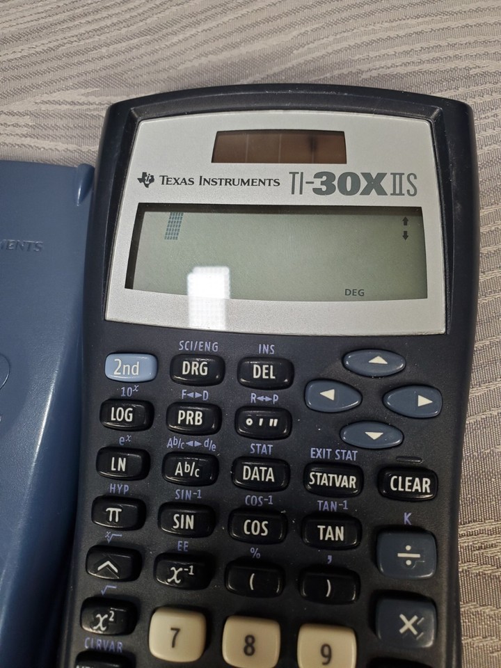 Texas Instruments TI-30X IIS Solar Scientific Calculator & Blue Cover ...