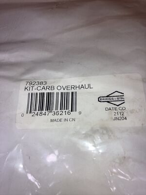 Briggs and Stratton Carburetor Kit 792383 24847362169| eBay