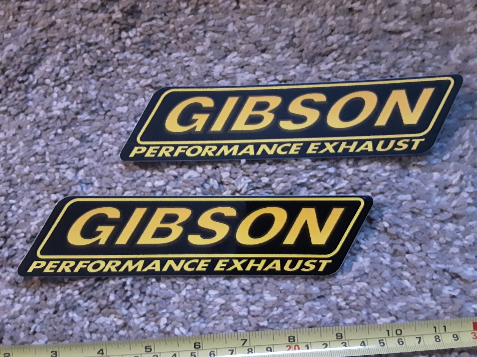 Lot of 2 Gibson Exhaust Racing Decals Stickers Nascar NHRA Muffler Car ...